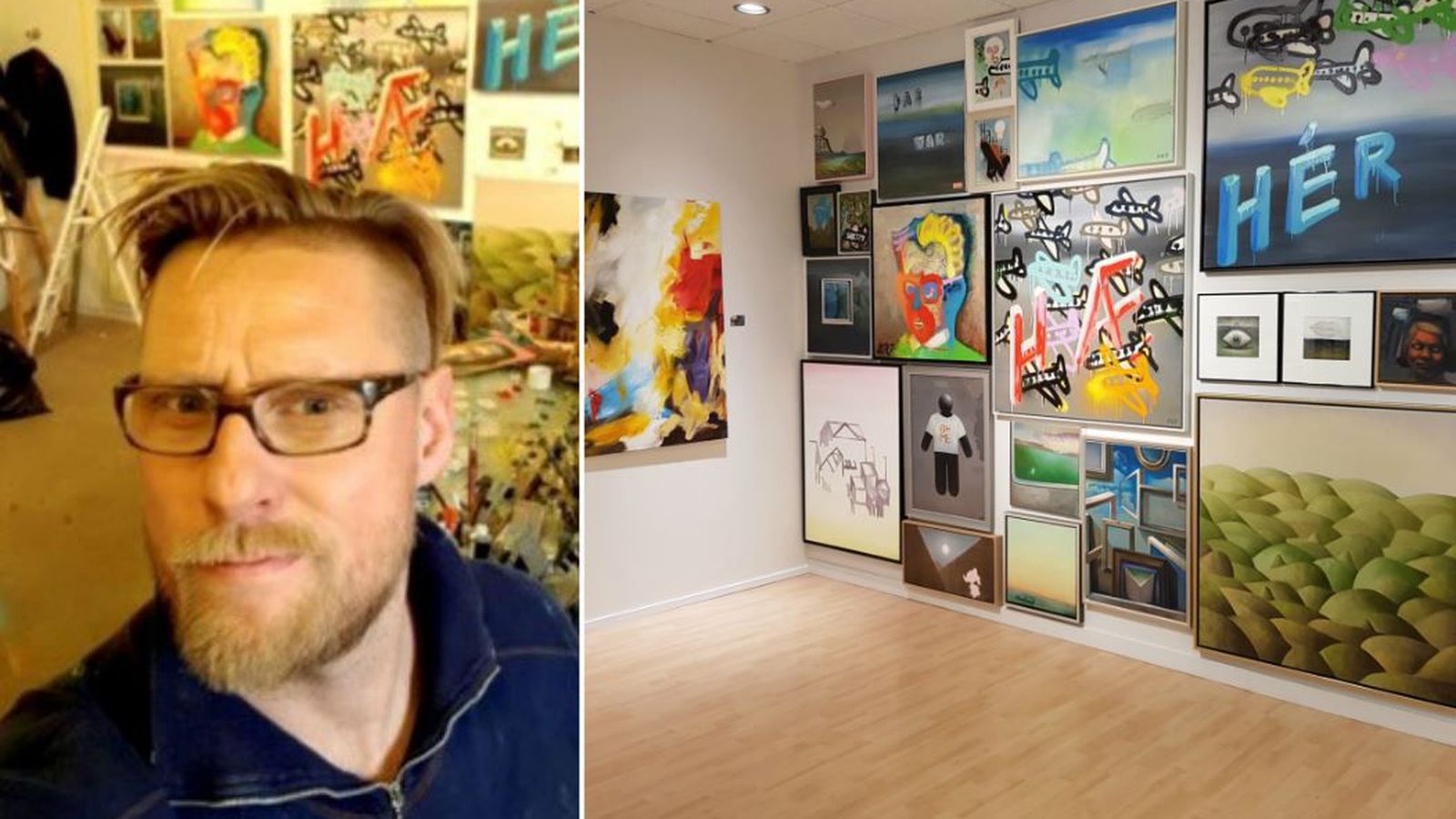 Birgir Rafn með sprellfjöruga myndlistarsýningu - Vísir