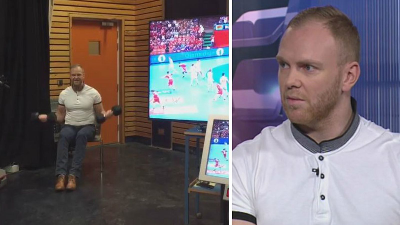 Logi Geirsson hitaði upp byssurnar fyrir útsendingu - Myndband - Vísir