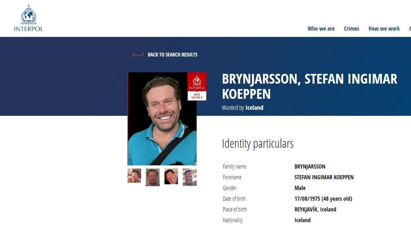 Lýst eftir ís­lenskum karl­manni á vef Inter­pol - Vísir
