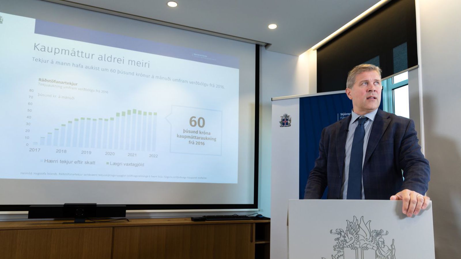 „Miðað við efna­hags­þróunina hefði verið æski­legt að ganga lengra ...