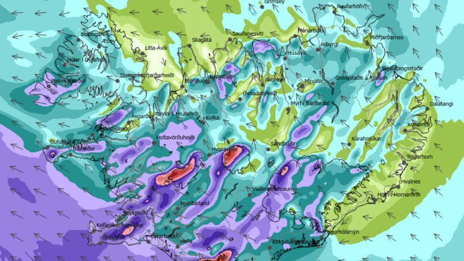 Gular við­varanir og út­lit fyrir lægða­gang næstu daga - Vísir