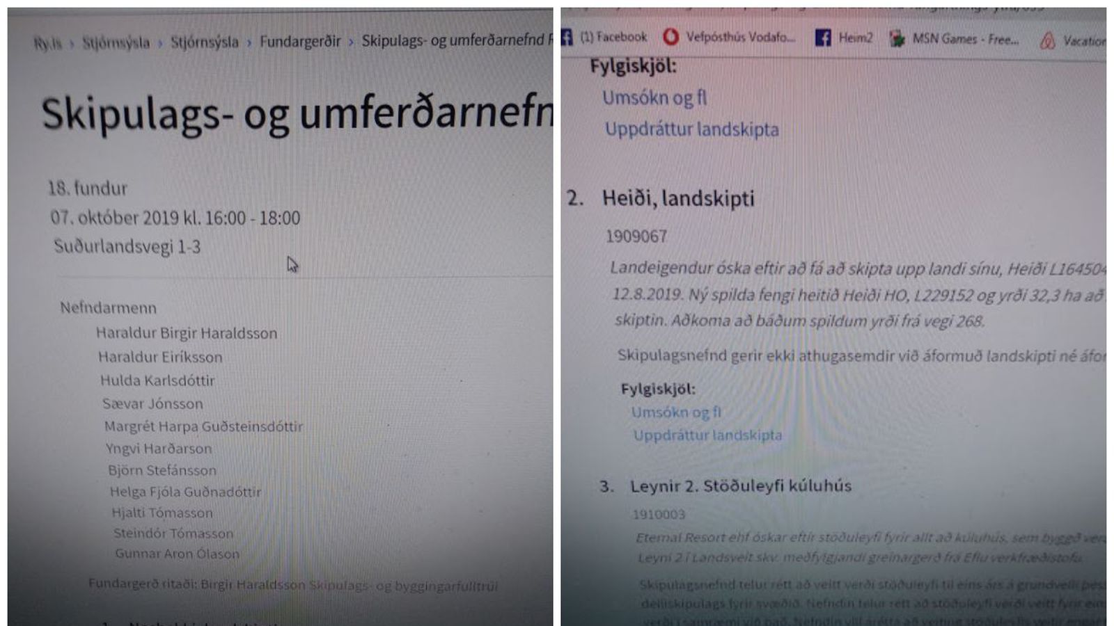 Fundargerð nefndar birtist á heimasíðu sveitarstjórnar áður en fundur ...