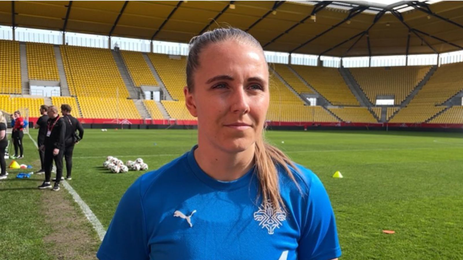 Guð­rún myndi gera allt fyrir Ís­land: „Hentu mér í senterinn, ég er ...