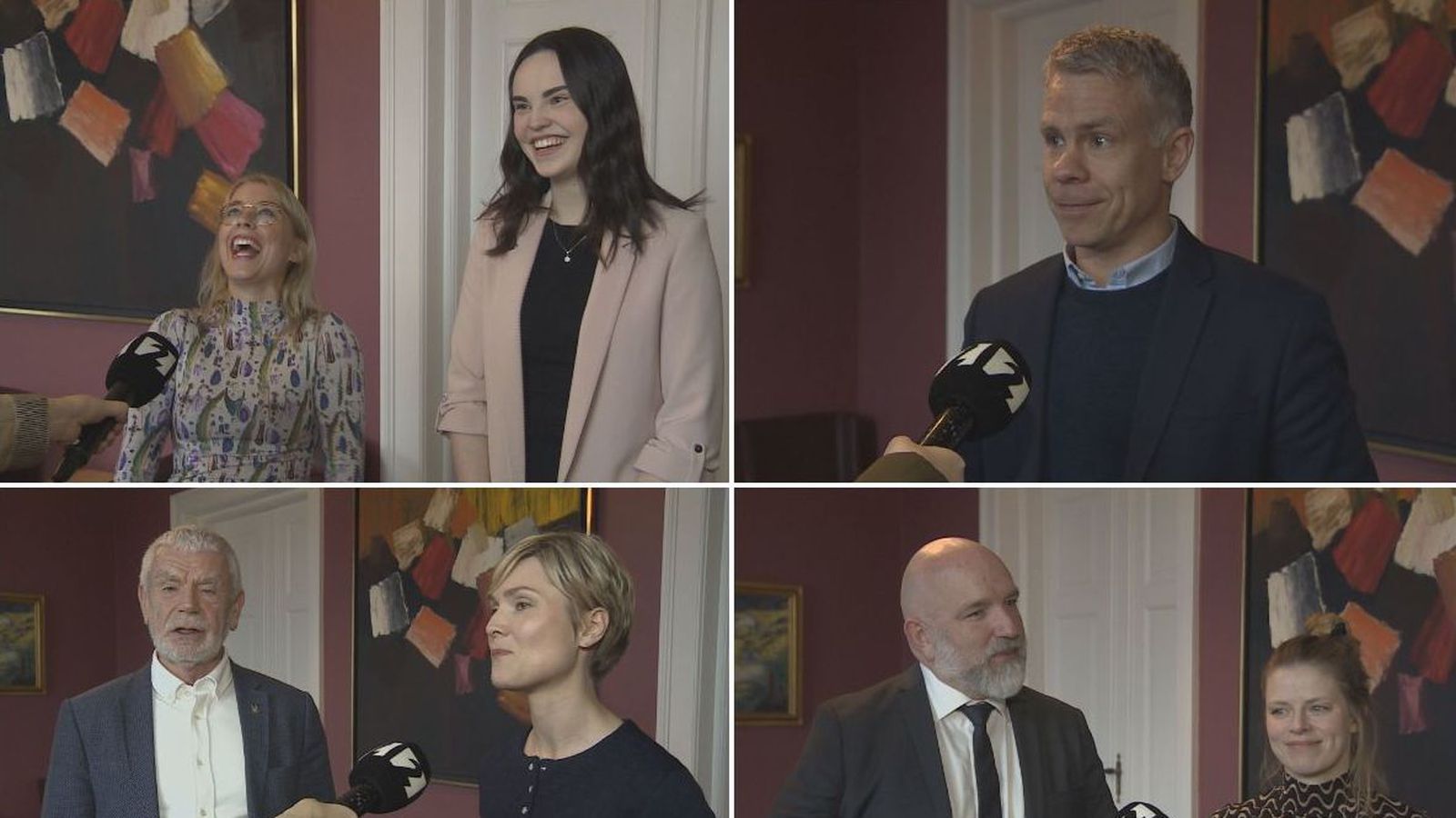 Um­kringdur rokk­stjörnum á kynningu sem líktist fyrsta skóla­deginum ...