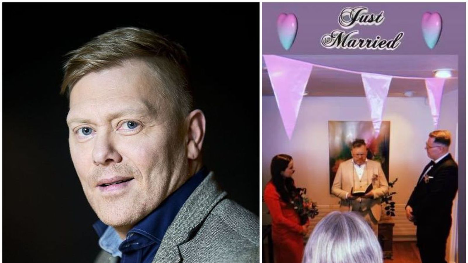 Jón Gnarr gaf saman Frosta og Erlu - Vísir