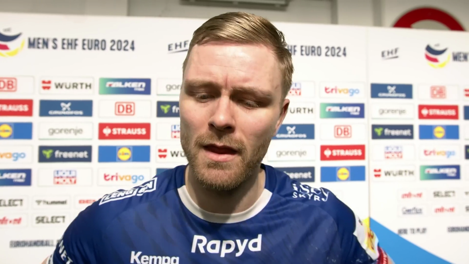 Viðtal við Aron eftir Þýskalandsleik - Sjónvarp - Vísir