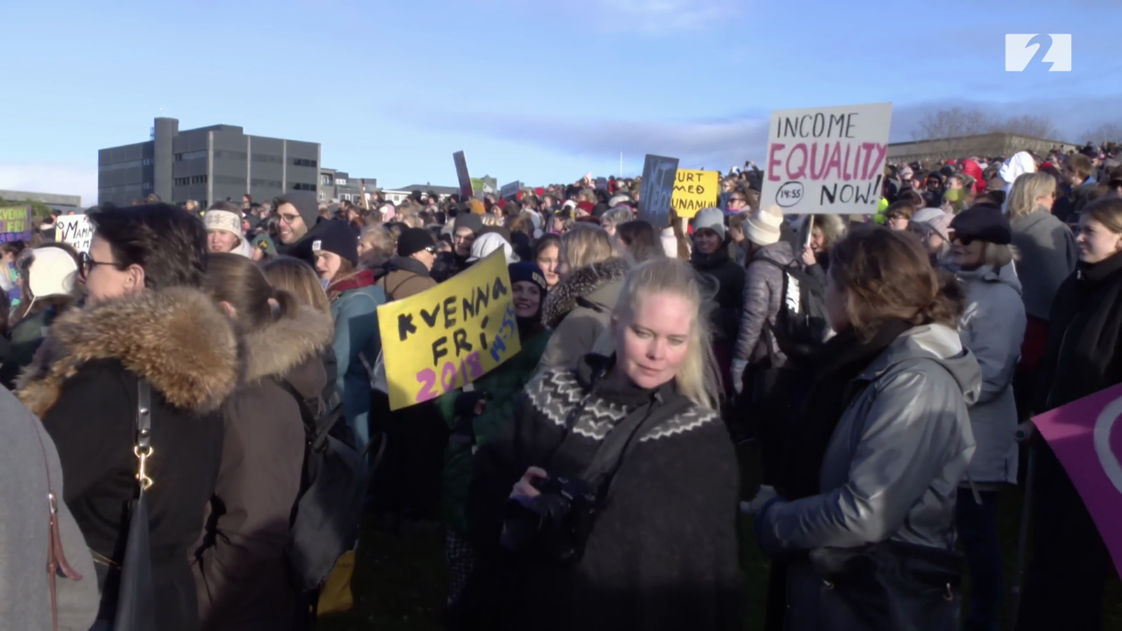 Hvöttu konur til að hætta að vinna klukkan 15:15 - Sjónvarp - Vísir